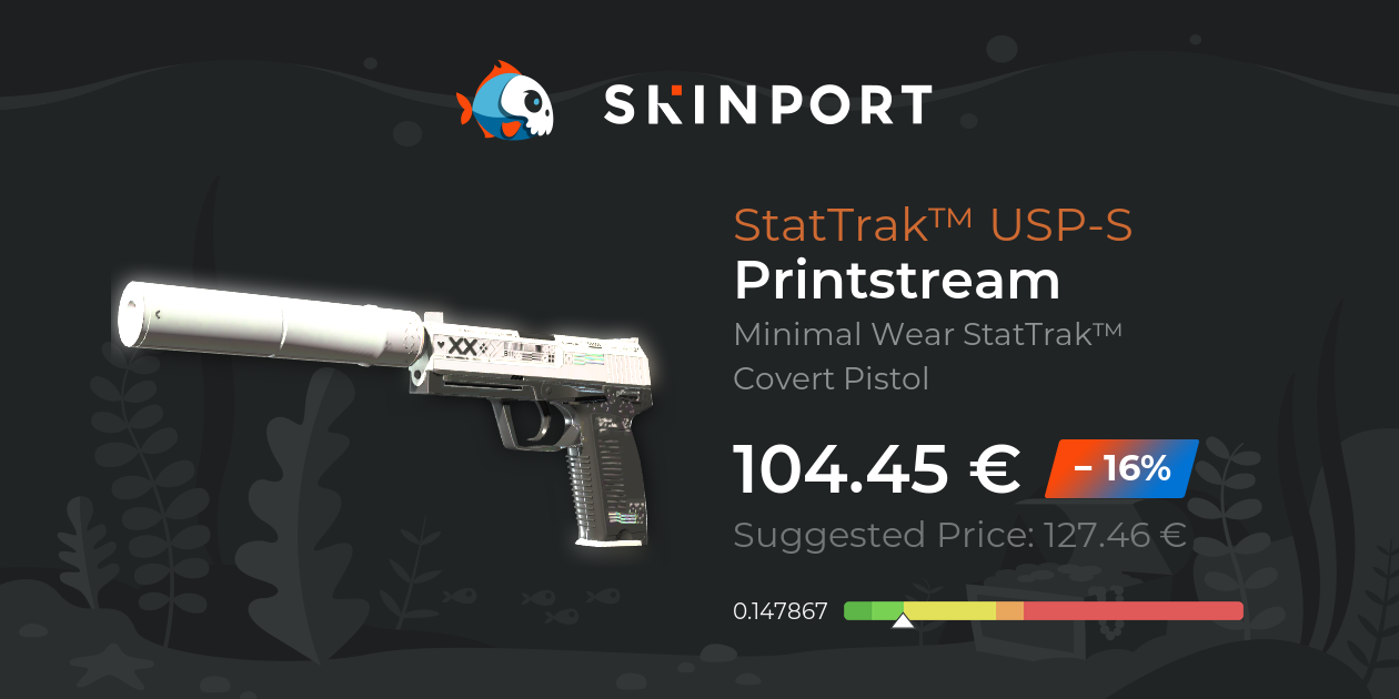 StatTrak™ USP-S | Printstream (Minimal Wear) - Counter-Strike 2 - Skinport