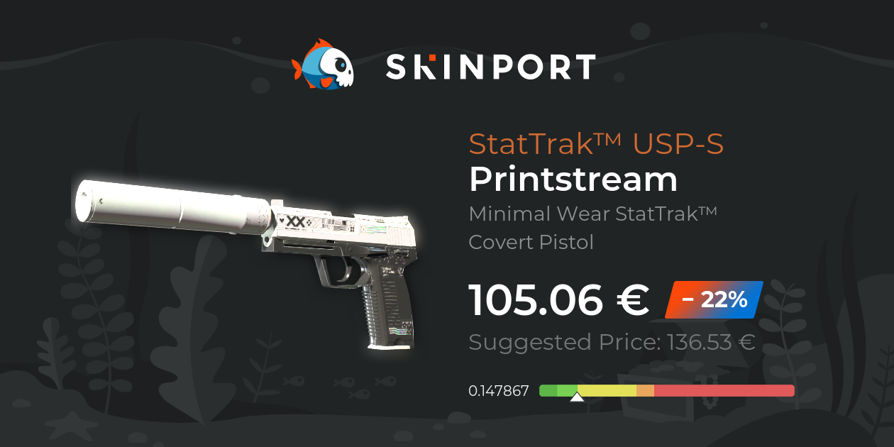 StatTrak™ USP-S | Printstream (Minimal Wear) - Counter-Strike 2 - Skinport