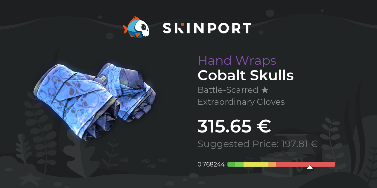Hand Wraps | Cobalt Skulls (Battle-Scarred) - Counter-Strike 2 - Skinport