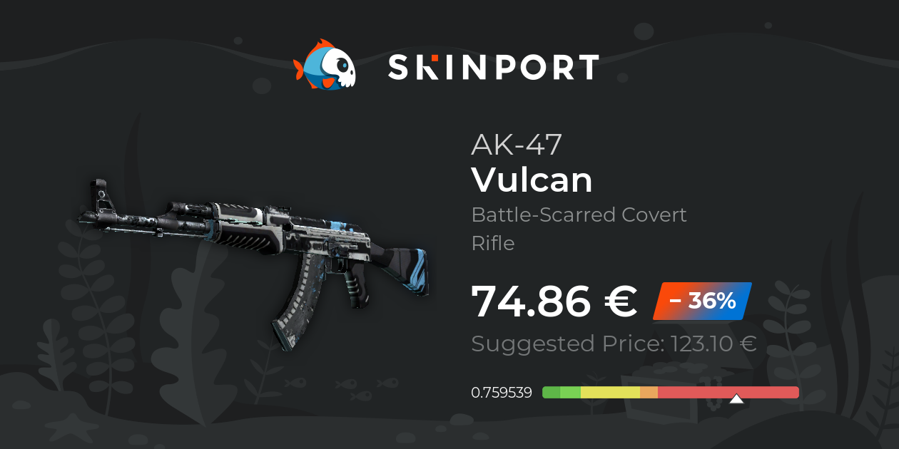 AK-47 | Vulcan (Battle-Scarred) - Counter-Strike 2 - Skinport