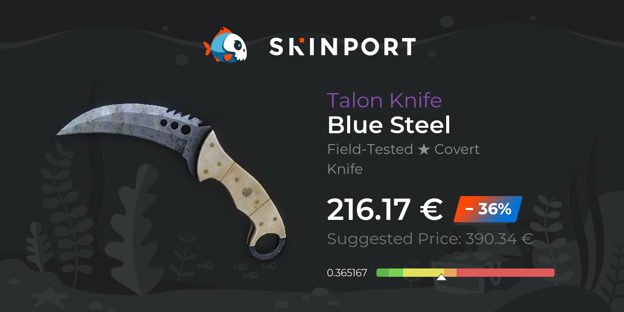 Talon Knife | Blue Steel (Field-Tested) - Counter-Strike 2 - Skinport