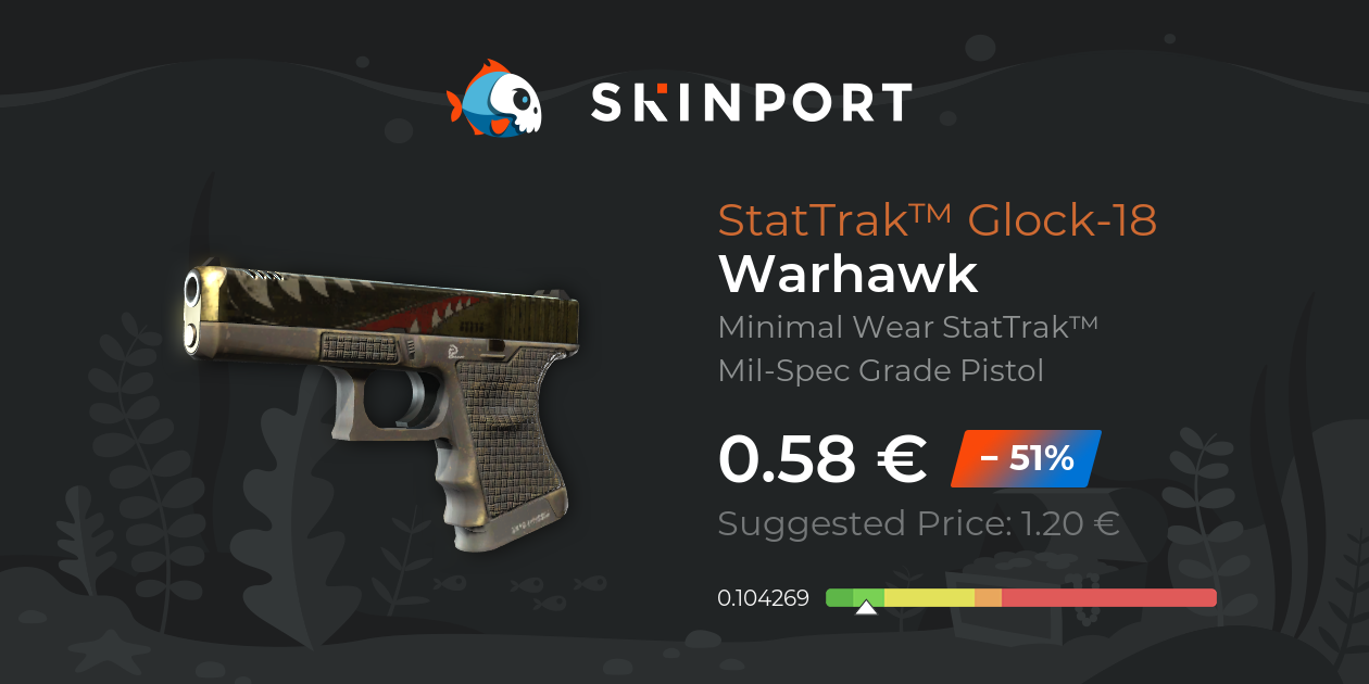 StatTrak™ Glock-18 | Warhawk (Minimal Wear) - Counter-Strike 2 - Skinport