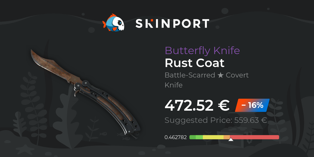 Butterfly Knife | Rust Coat (Battle-Scarred) - Counter-Strike 2 - Skinport