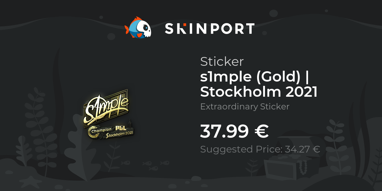 Sticker | s1mple (Gold) | Stockholm 2021 - Counter-Strike 2 - Skinport