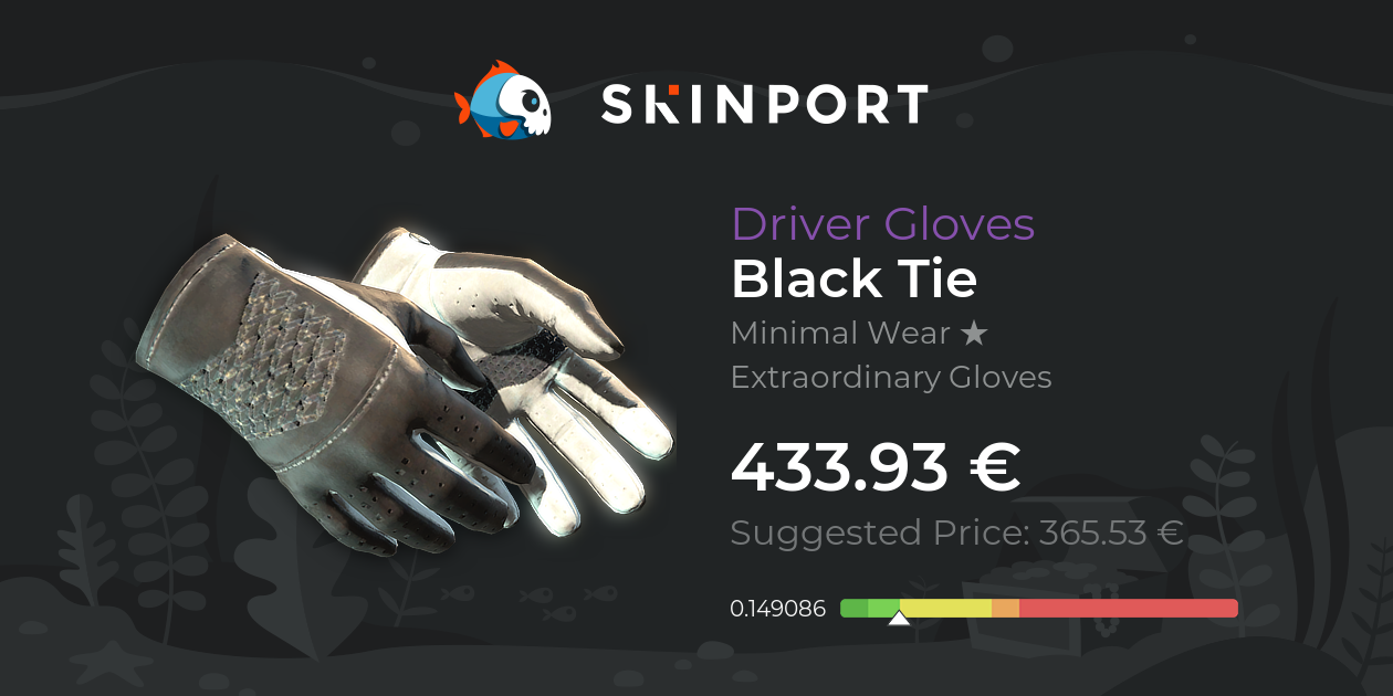Driver Gloves | Black Tie (Minimal Wear) - Counter-Strike 2 - Skinport