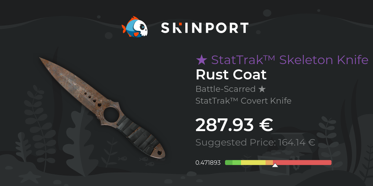StatTrak™ Skeleton Knife | Rust Coat (Battle-Scarred) - Counter-Strike ...