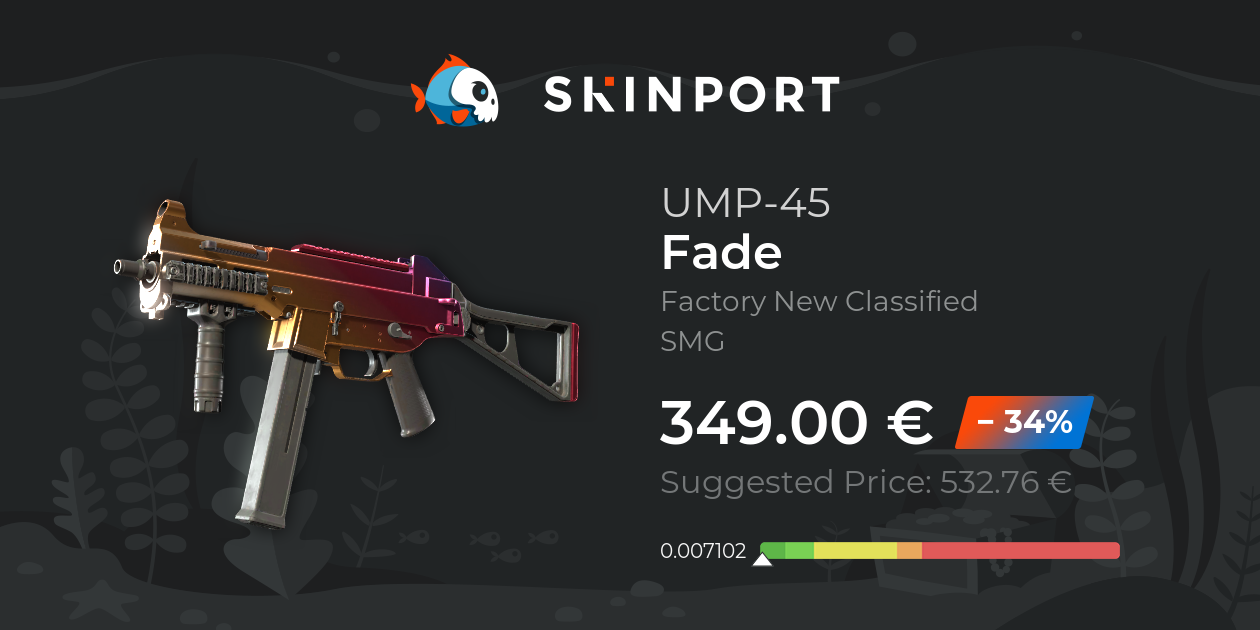 UMP-45 | Fade (Factory New) - Counter-Strike 2 - Skinport