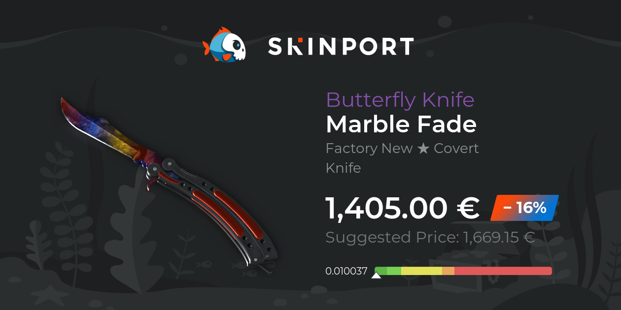Butterfly Knife | Marble Fade (Factory New) - Counter-Strike 2 - Skinport