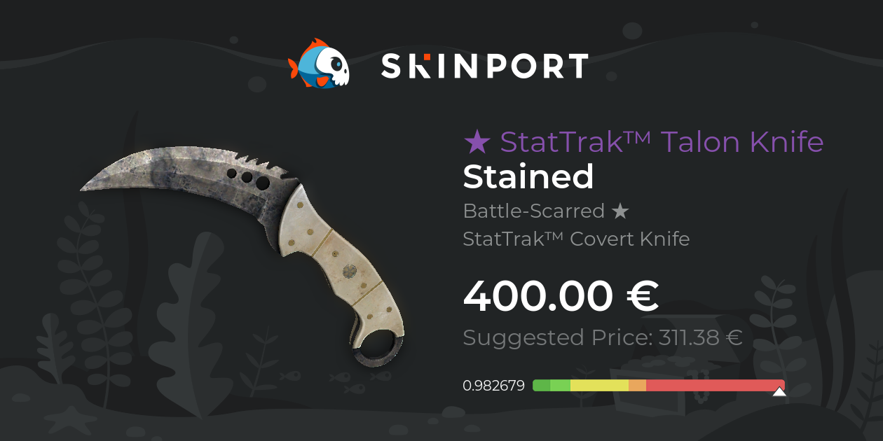 StatTrak™ Talon Knife | Stained (Battle-Scarred) - Counter-Strike 2 ...