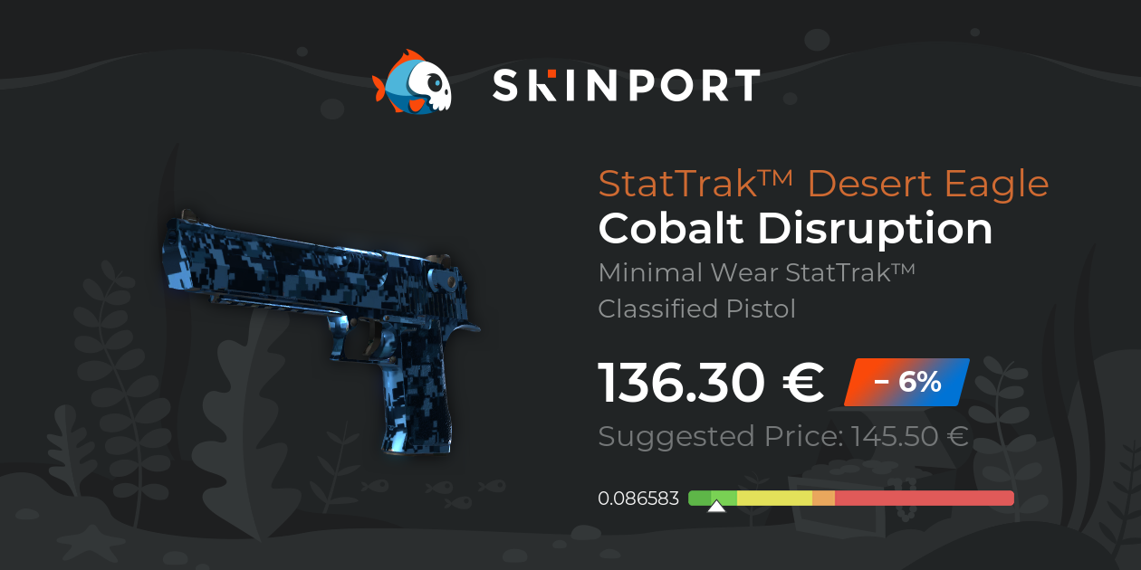 StatTrak™ Desert Eagle | Cobalt Disruption (Minimal Wear) - Counter ...
