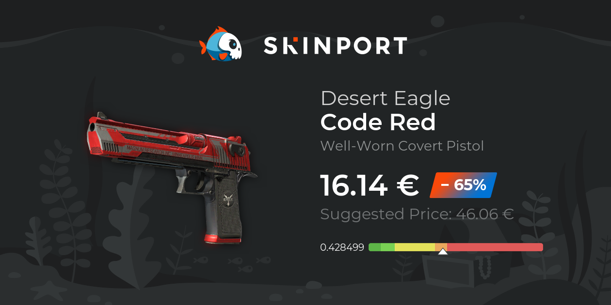 Desert Eagle | Code Red (Well-Worn) - Counter-Strike 2 - Skinport