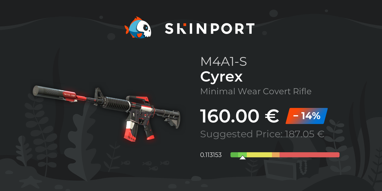 M4A1-S | Cyrex (Minimalt slitage) - Counter-Strike 2 - Skinport
