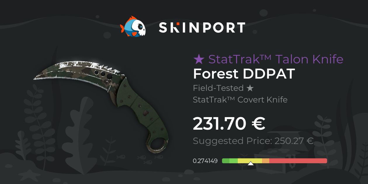 StatTrak™ Talon Knife | Forest DDPAT (Field-Tested) - Counter-Strike 2 ...