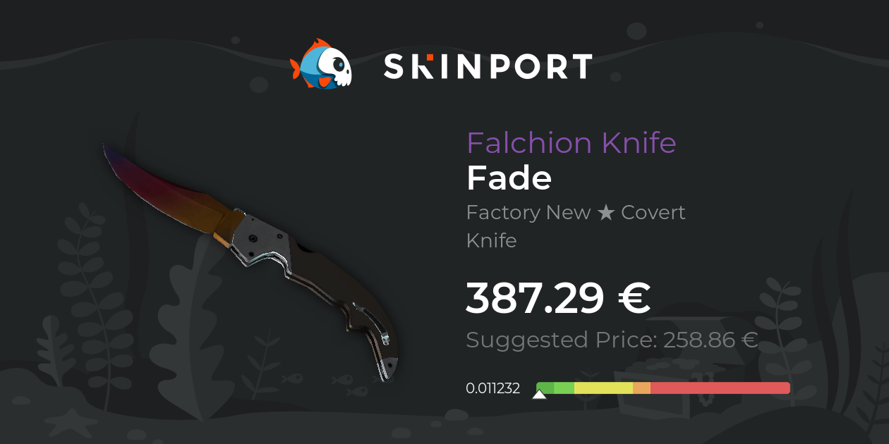 Falchion Knife | Fade (Factory New) - CS:GO - Skinport