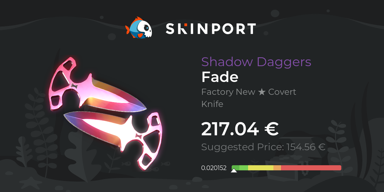Shadow Daggers | Fade (Factory New) - Counter-Strike 2 - Skinport