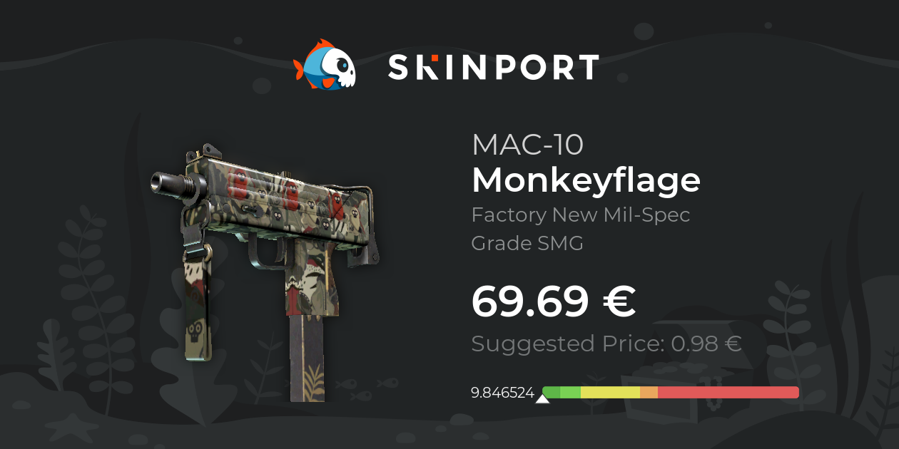 MAC-10 | Monkeyflage (Factory New) - Counter-Strike 2 - Skinport