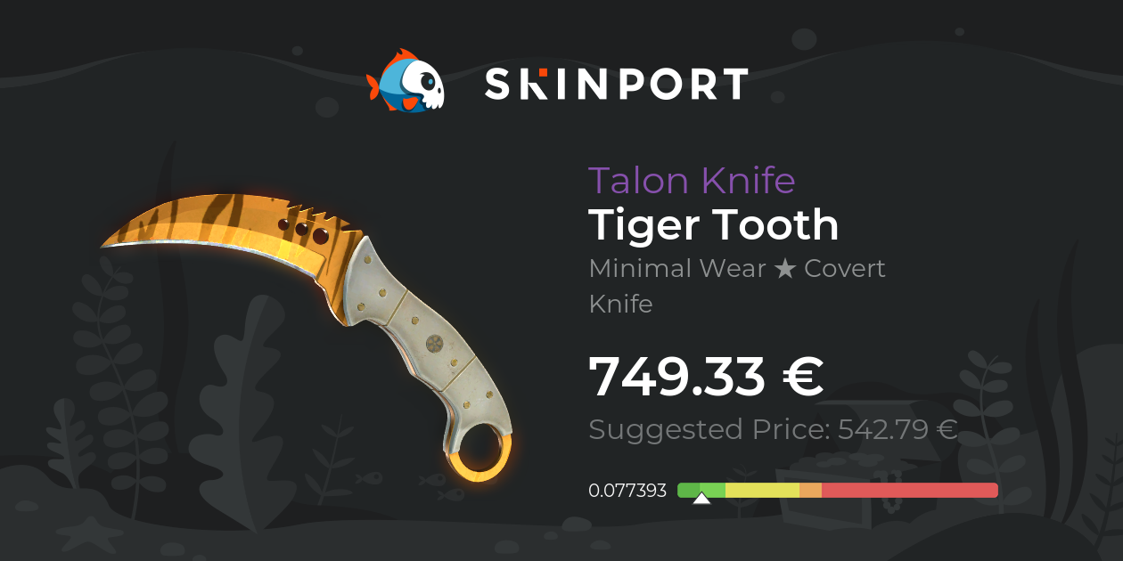 Talon Knife | Tiger Tooth (Minimal Wear) - Counter-Strike 2 - Skinport