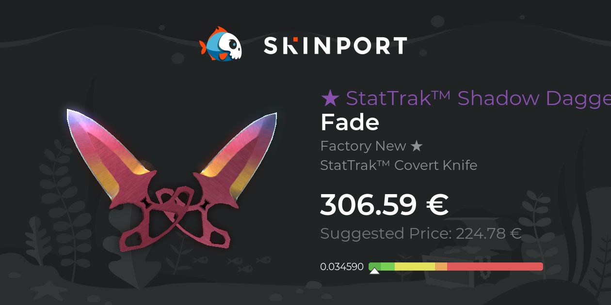StatTrak™ Shadow Daggers | Fade (Factory New) - Counter-Strike 2 - Skinport
