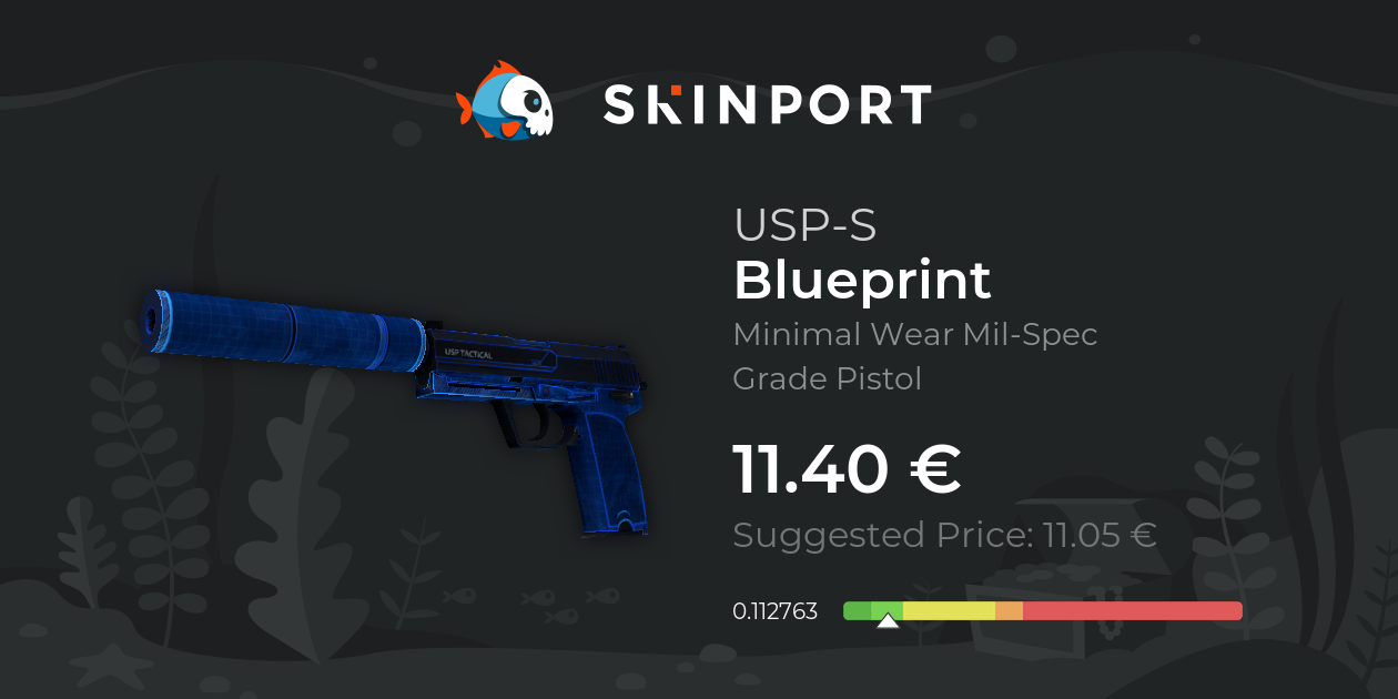 USP-S | Blueprint (Minimal Wear) - CS2 - Skinport