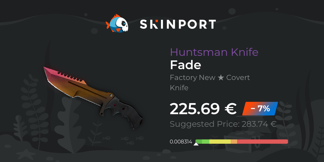 Huntsman Knife | Fade (Factory New) - Counter-Strike 2 - Skinport