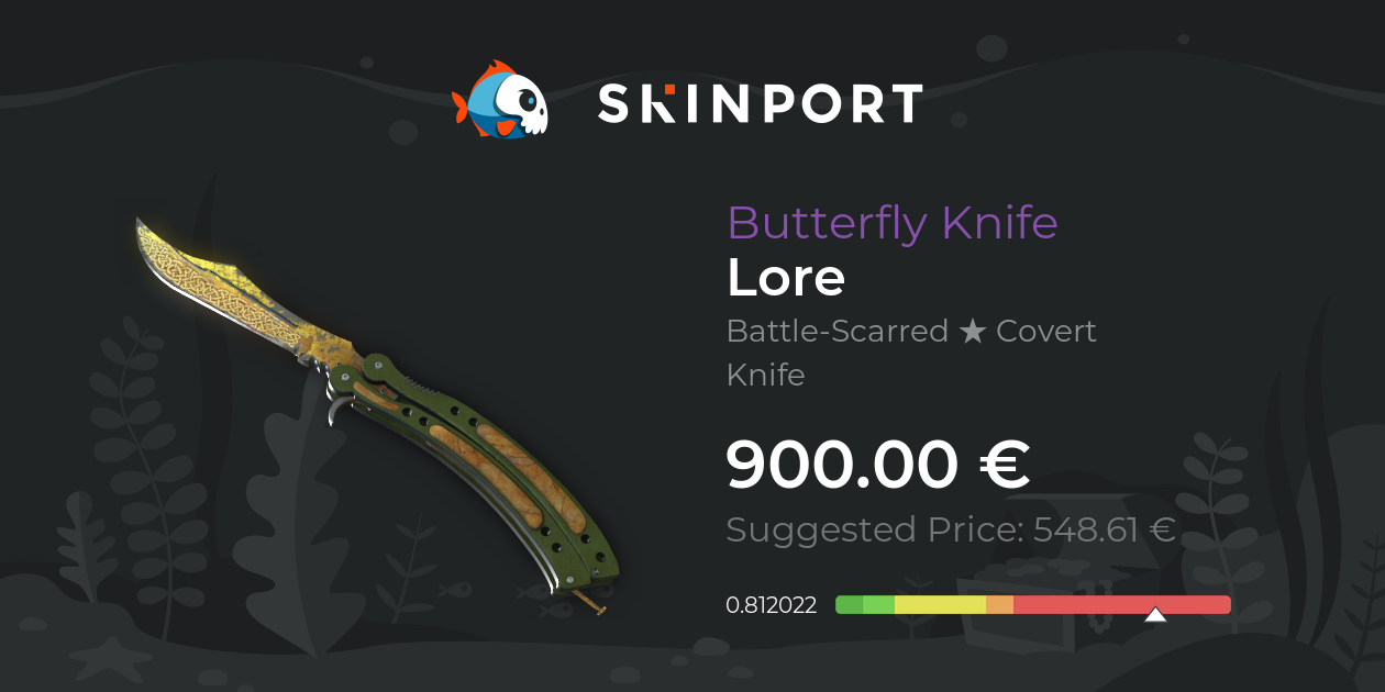 Butterfly Knife | Lore (Battle-Scarred) - Counter-Strike 2 - Skinport
