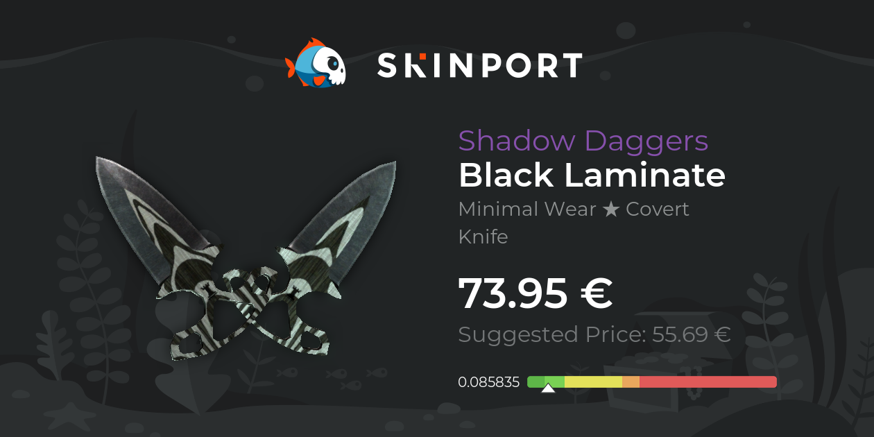 Shadow Daggers | Black Laminate (Minimal Wear) - CS2 - Skinport