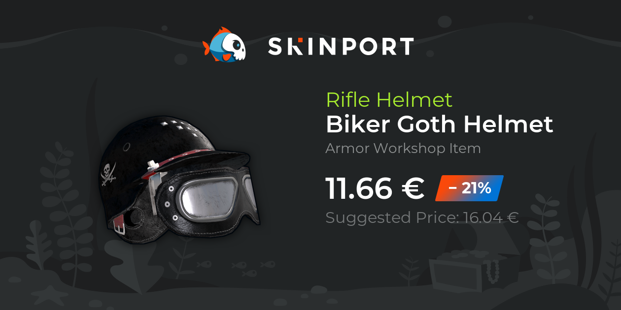 Biker Goth Helmet - Rust - Skinport