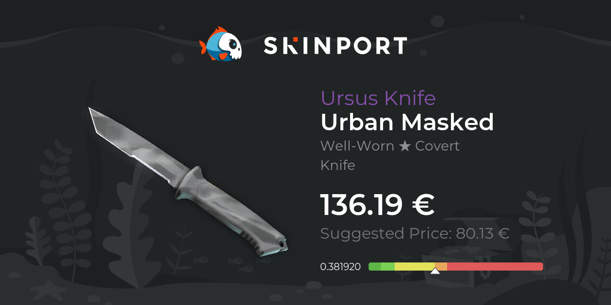 Ursus Knife | Urban Masked (Well-Worn) - CS2 - Skinport