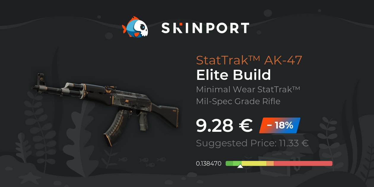 StatTrak™ AK-47 | Elite Build (Minimal Wear) - Counter-Strike 2 - Skinport