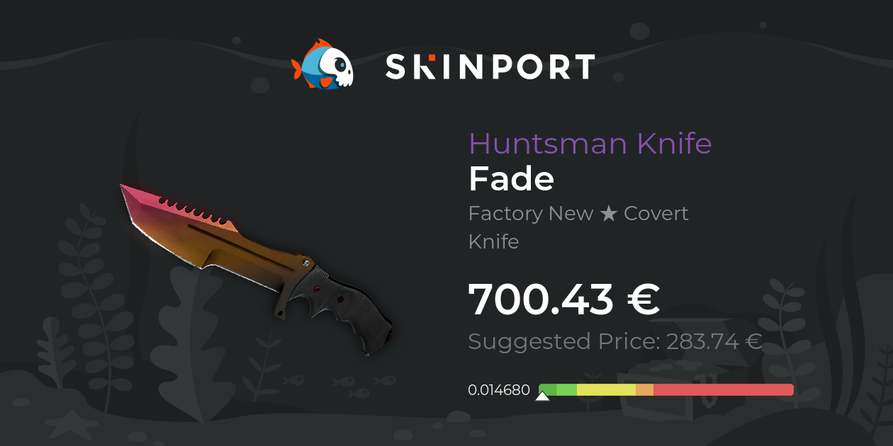 Huntsman Knife | Fade (Factory New) - CS:GO - Skinport