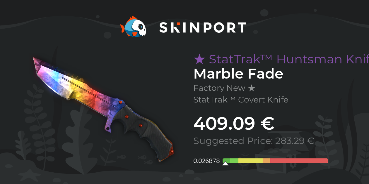 StatTrak™ Huntsman Knife | Marble Fade (Factory New) - Counter-Strike 2 ...