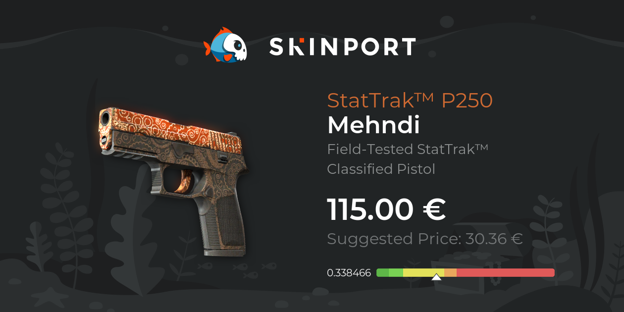 StatTrak™ P250 | Mehndi (Field-Tested) - Counter-Strike 2 - Skinport