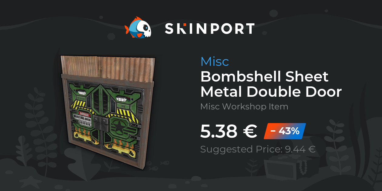 Bombshell Sheet Metal Double Door - Rust - Skinport