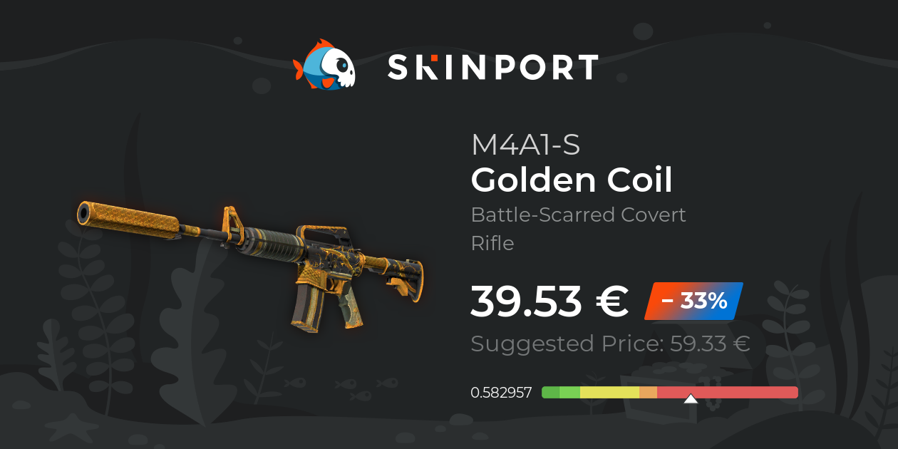 M4A1-S | Golden Coil (Battle-Scarred) - Counter-Strike 2 - Skinport