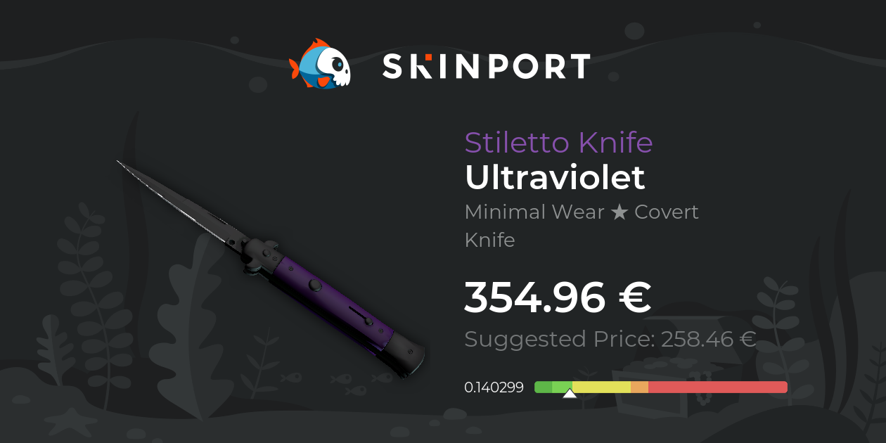 Stiletto Knife | Ultraviolet (Minimal Wear) - CS:GO - Skinport