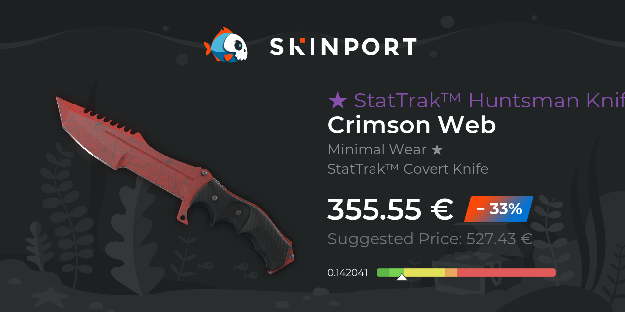 StatTrak™ Huntsman Knife | Crimson Web (Minimal Wear) - Counter-Strike ...