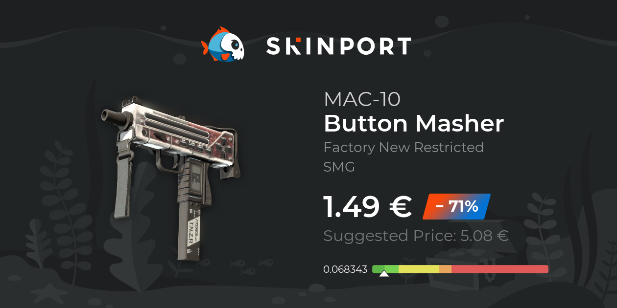 MAC-10 | Button Masher (Factory New) - Counter-Strike 2 - Skinport