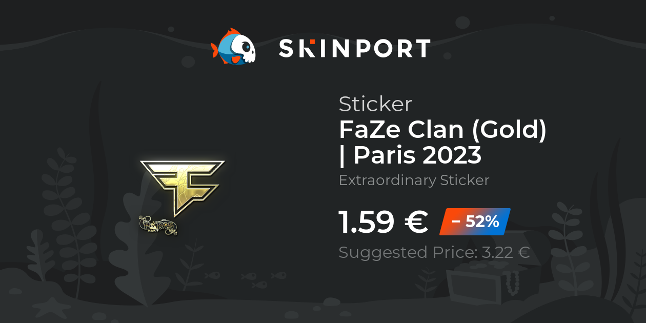 Sticker | FaZe Clan (Gold) | Paris 2023 - Counter-Strike 2 - Skinport