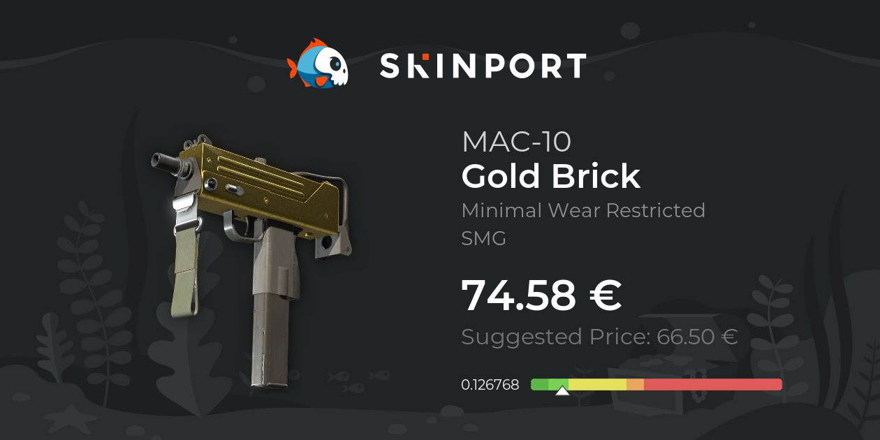 MAC-10 | Gold Brick (Minimal Wear) - Counter-Strike 2 - Skinport