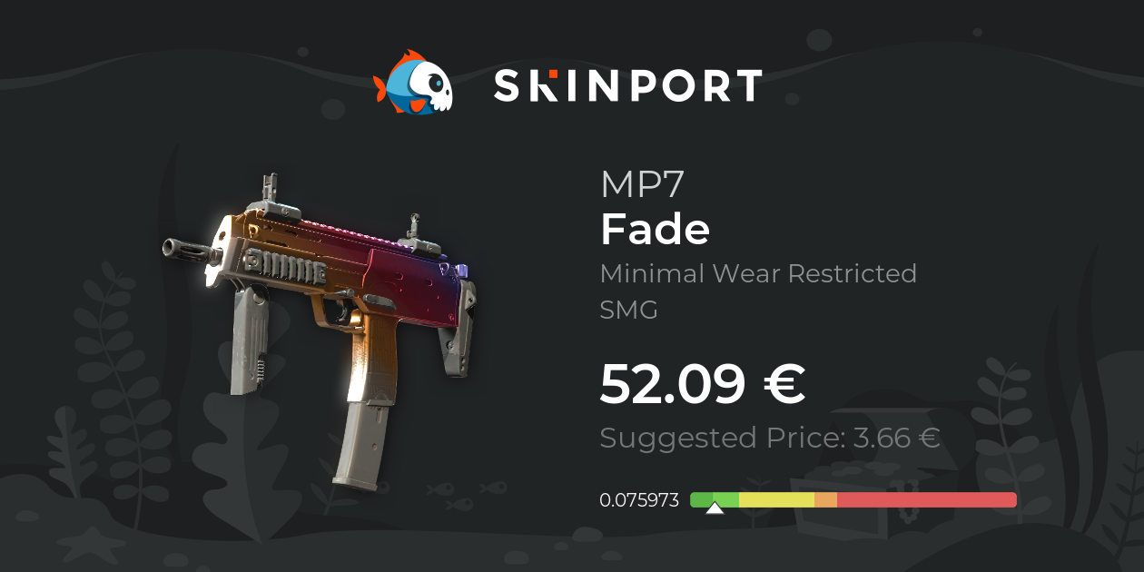 MP7 | Fade (Minimal Wear) - Counter-Strike 2 - Skinport