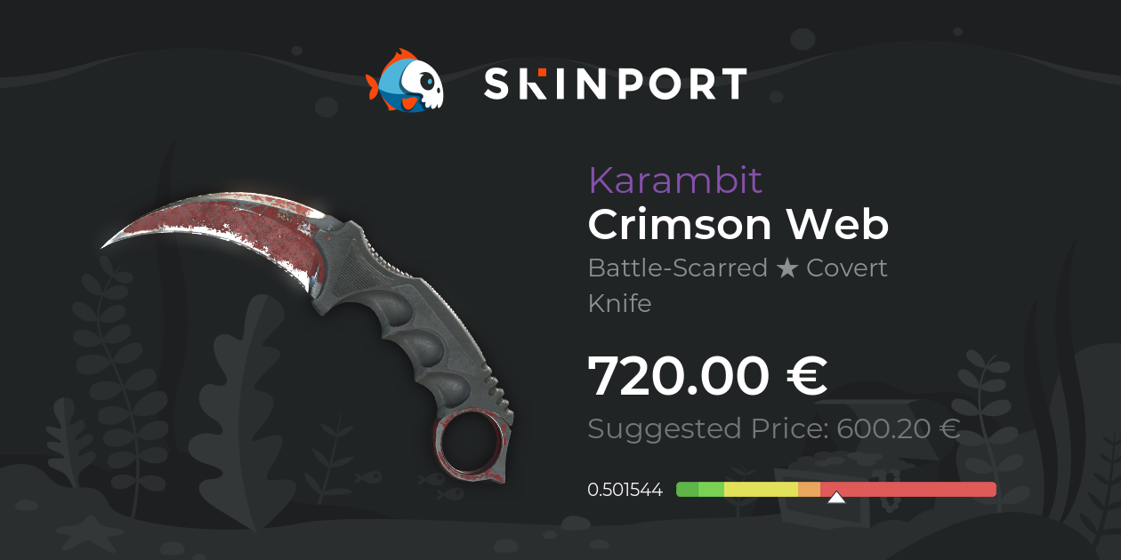 Karambit | Crimson Web (Battle-Scarred) - Counter-Strike 2 - Skinport
