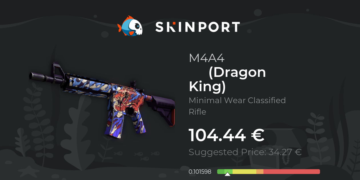 M4A4 | 龍王 (Dragon King) (Minimal Wear) - CS2 - Skinport