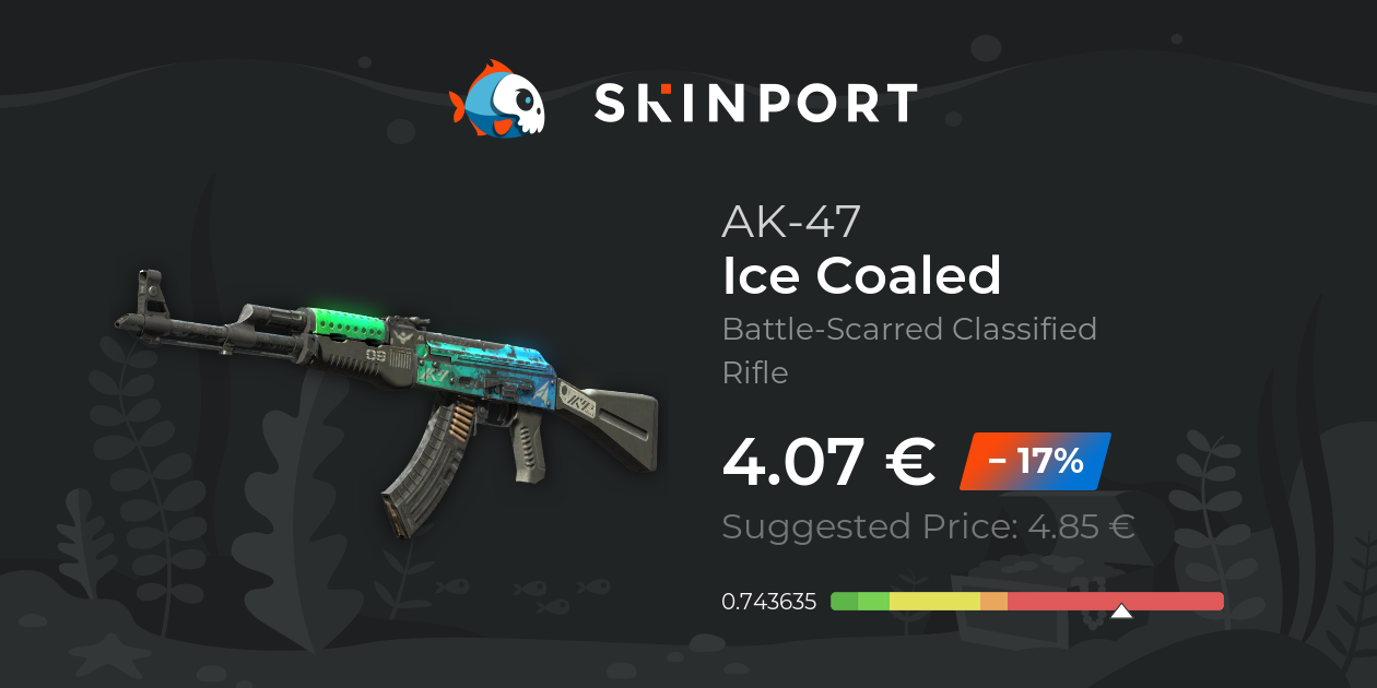 AK-47 | Ice Coaled (Battle-Scarred) - Counter-Strike 2 - Skinport