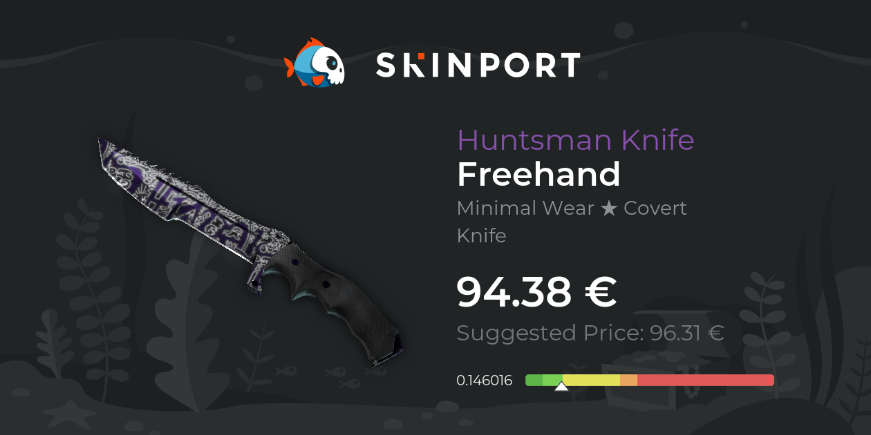 Huntsman Knife | Freehand (Minimal Wear) - CS:GO - Skinport