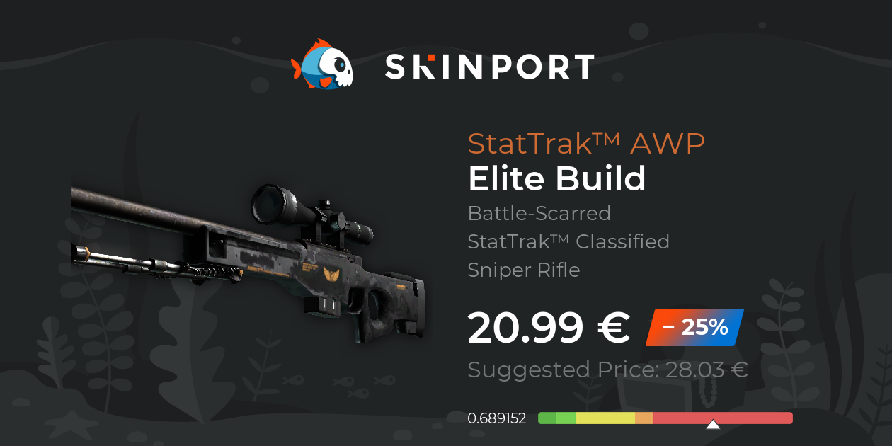 StatTrak™ AWP | Elite Build (Battle-Scarred) - Counter-Strike 2 - Skinport