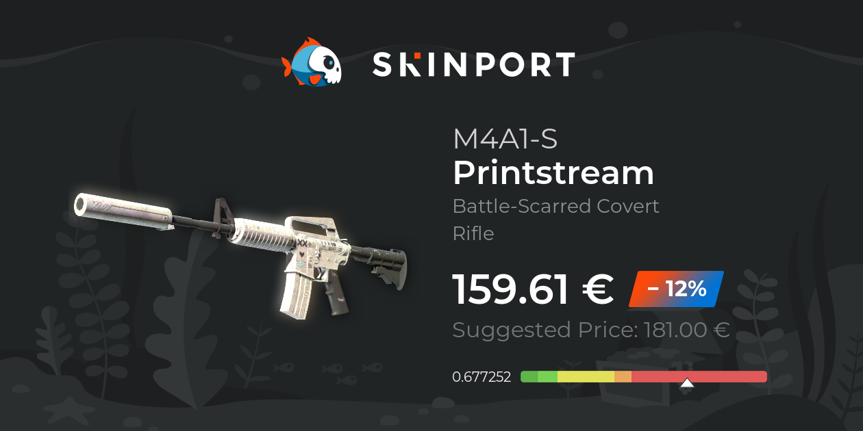 M4A1-S | Printstream (Battle-Scarred) - Counter-Strike 2 - Skinport
