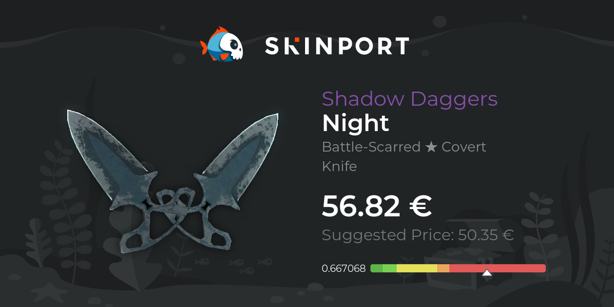Shadow Daggers | Night (Battle-Scarred) - Counter-Strike 2 - Skinport
