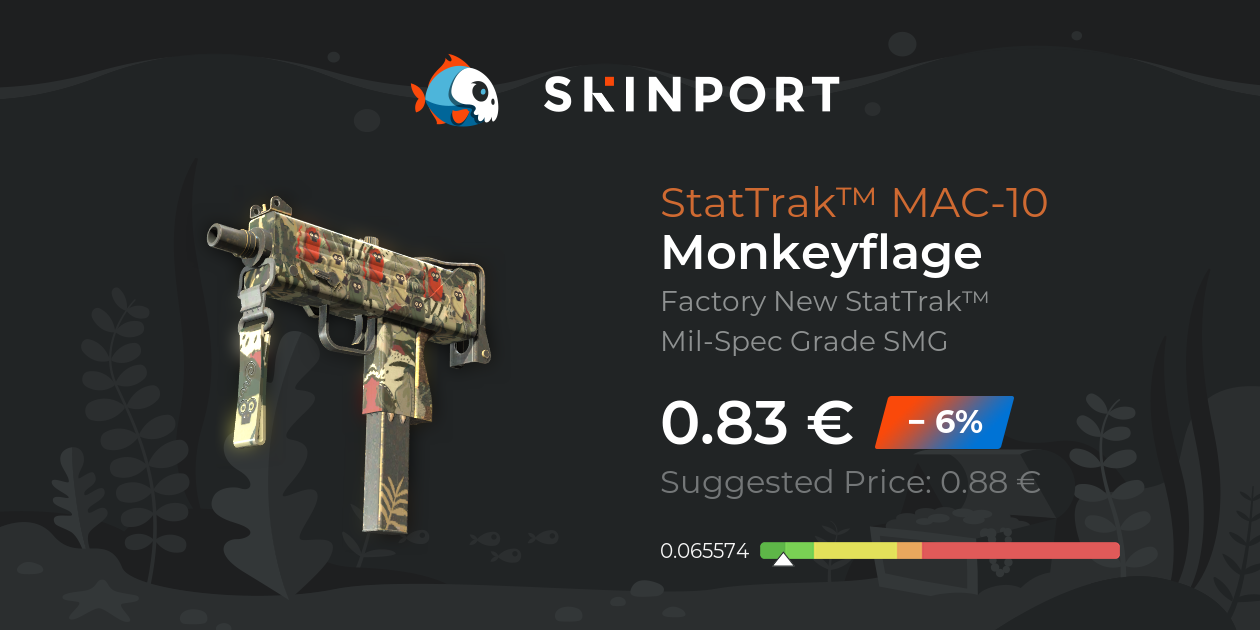 StatTrak™ MAC-10 | Monkeyflage (Factory New) - Counter-Strike 2 - Skinport