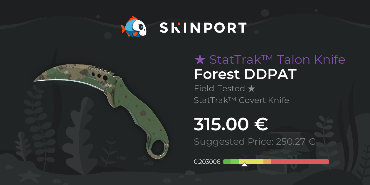 StatTrak™ Talon Knife | Forest DDPAT (Field-Tested) - Counter-Strike 2 ...