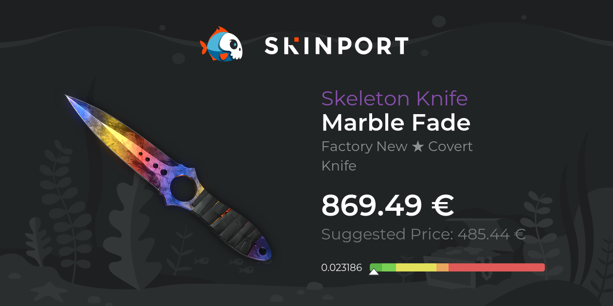 Skeleton Knife | Marble Fade (Factory New) - Counter-Strike 2 - Skinport